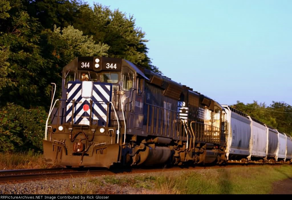 Montana Rail Link SD45 #344, H76 @ 1902 hrs.